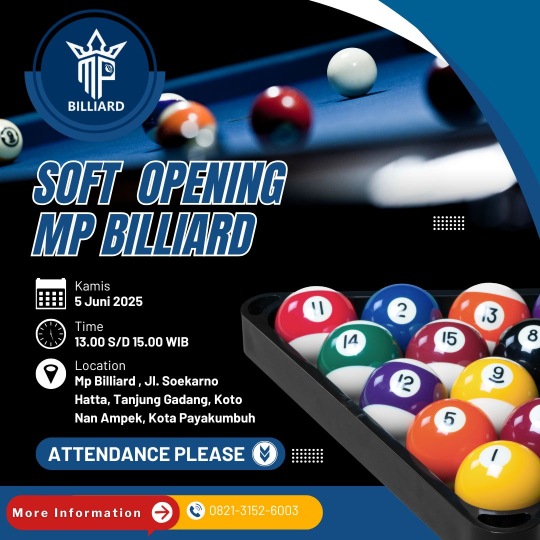 Soft Opening MP Billiard - website undangan